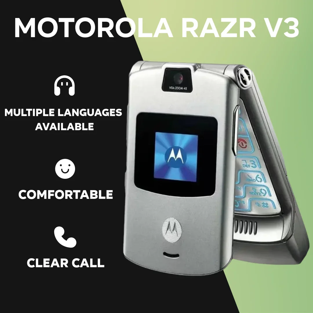 Refurbished-MOTOROLA-RAZR-V3-90-New-Original-Unlocked-Clamshell ...