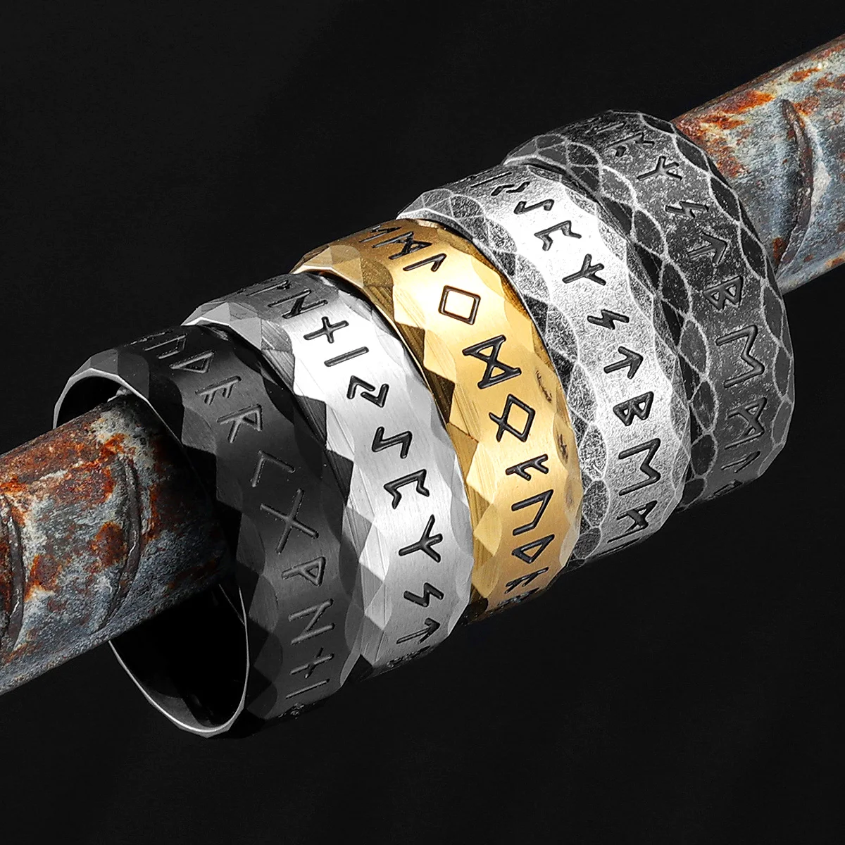 North-Viking-Runes-Ring-Mens-Stainless-Steel-Retro-Rings-Rock-Amulet ...