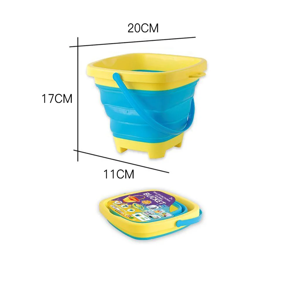 Collapsible Beach Buckets 3PCS Collapsible Silicone Beach Buckets - 2L ...