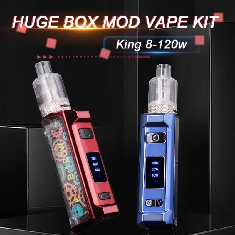 E-Cigarette-smoke-Vaper-120W-Box-Mod-Vape-Kit-1800Mah-Battery-2ml ...