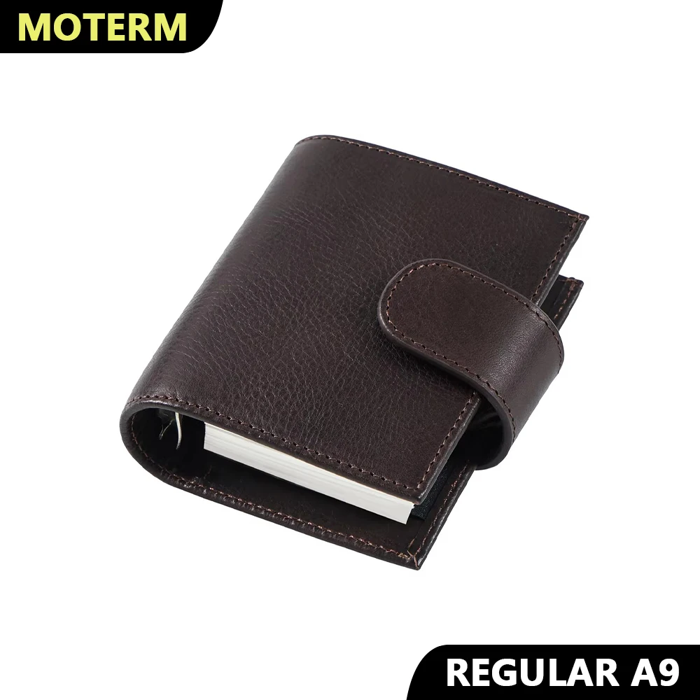 Moterm-Full-Grain-Veg-Tan-Leather-Regular-A9-Size-Rings-Planner-3-hole ...