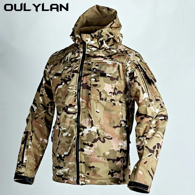 Jaqueta-camuflada-de-pel-cia-espessa-para-homens-jaqueta-m-ltipla-Poc ...