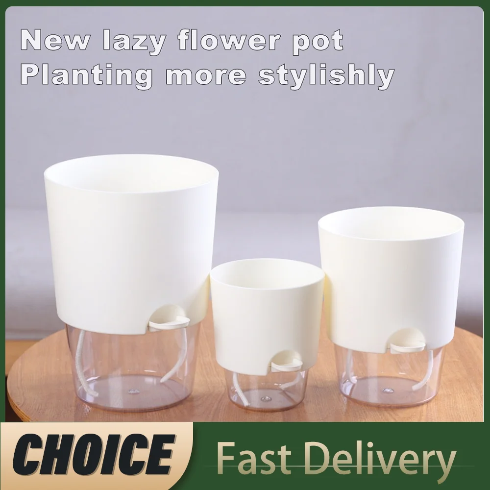 Self Watering Flower Pot Plastic Hydroponics Plants Pot Succulent ...