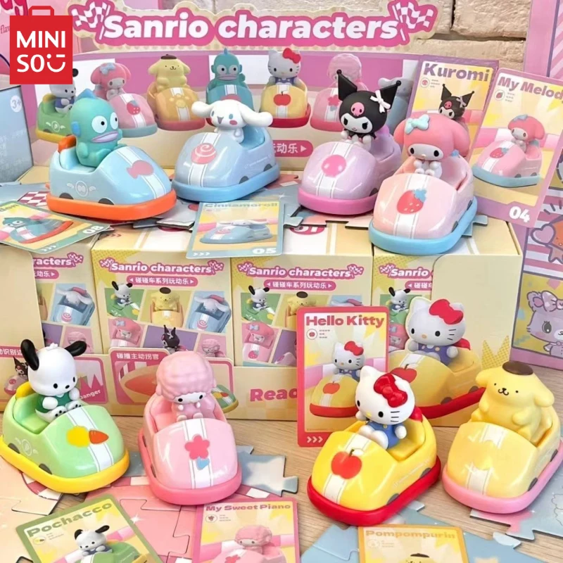MINISO-Blind-Box-Sanrio-Family-Bumper-Car-Play-action-Series-Cute ...