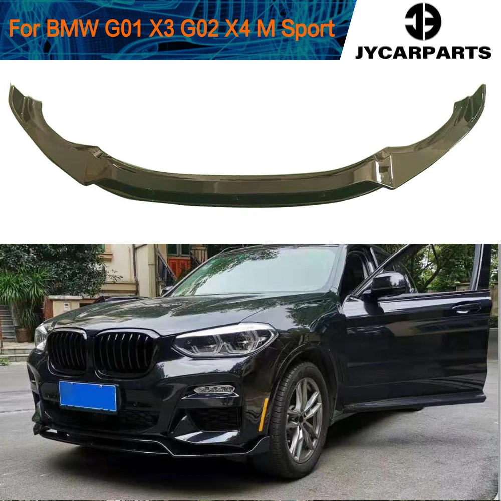 ABS-Glossy-Black-Red-Carbon-Fiber-Look-Front-Bumper-Lip-Spoiler ...