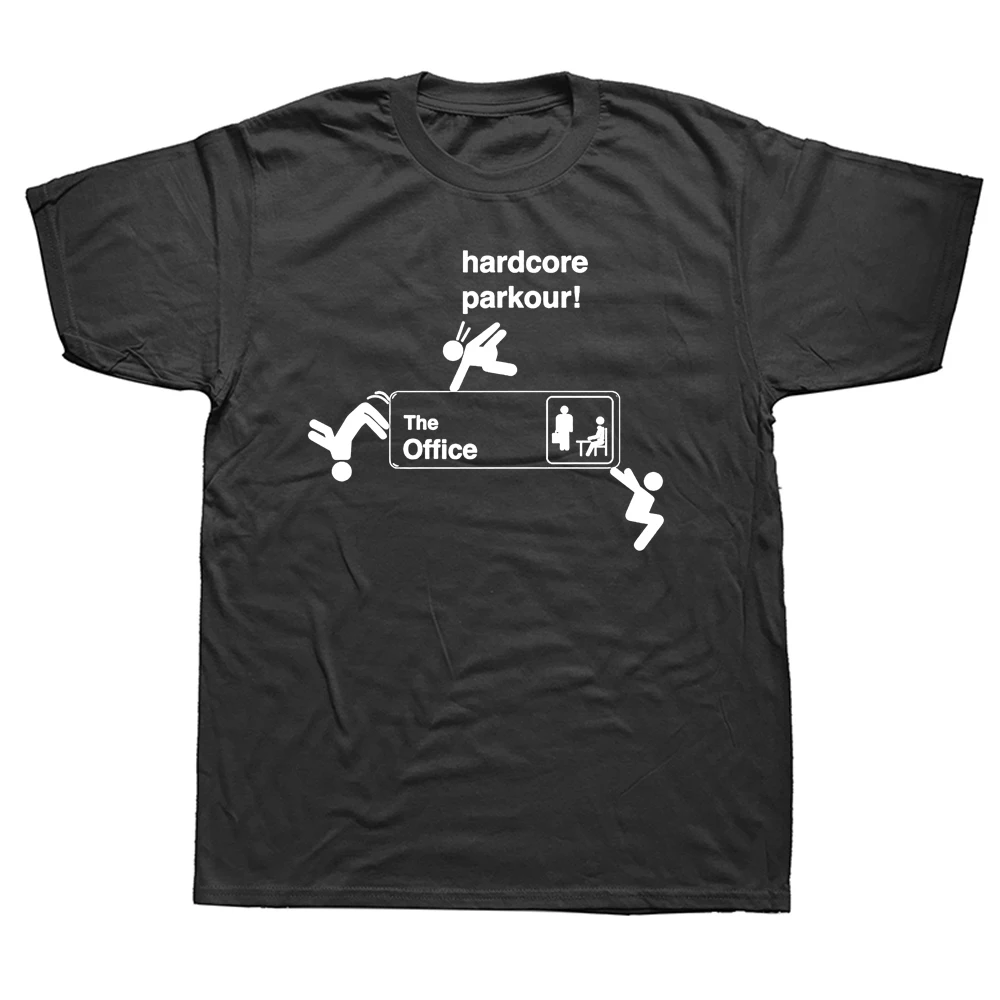 Funny Hardcore Parkour The Office T Shirts Cotton Streetwear Short ...