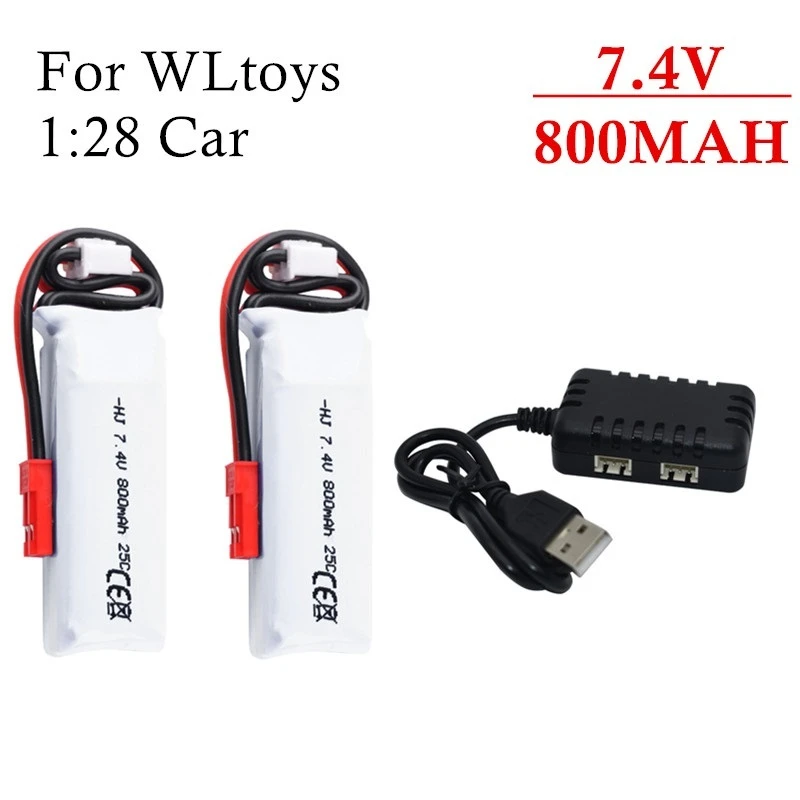 7.4V 배터리 800mAh WLtoys K969 K979 K989 P929 P939 4WD 오프로드 랠리 드리프트 RC 자동차 ...