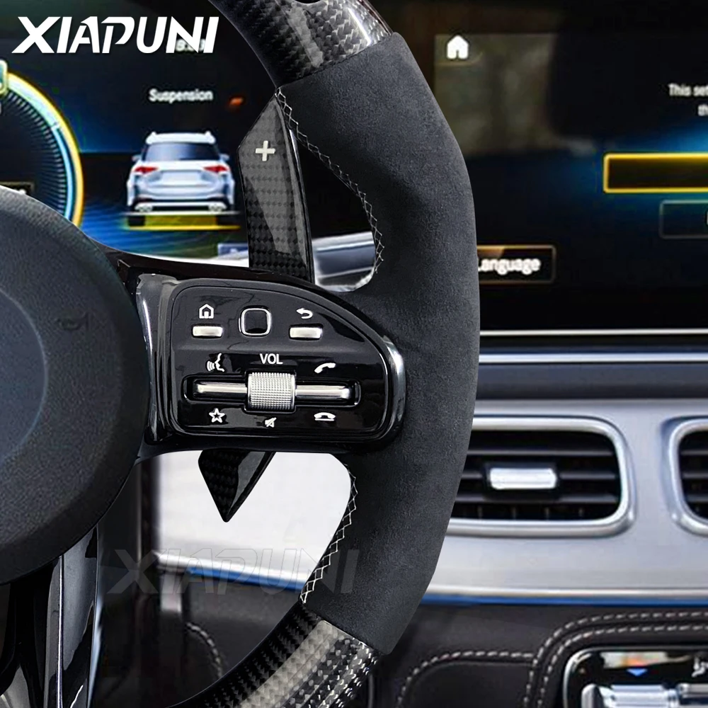 Volant LED en fibre de carbone pour Benz Mercedes AMG ABCE GLS GLA S ...