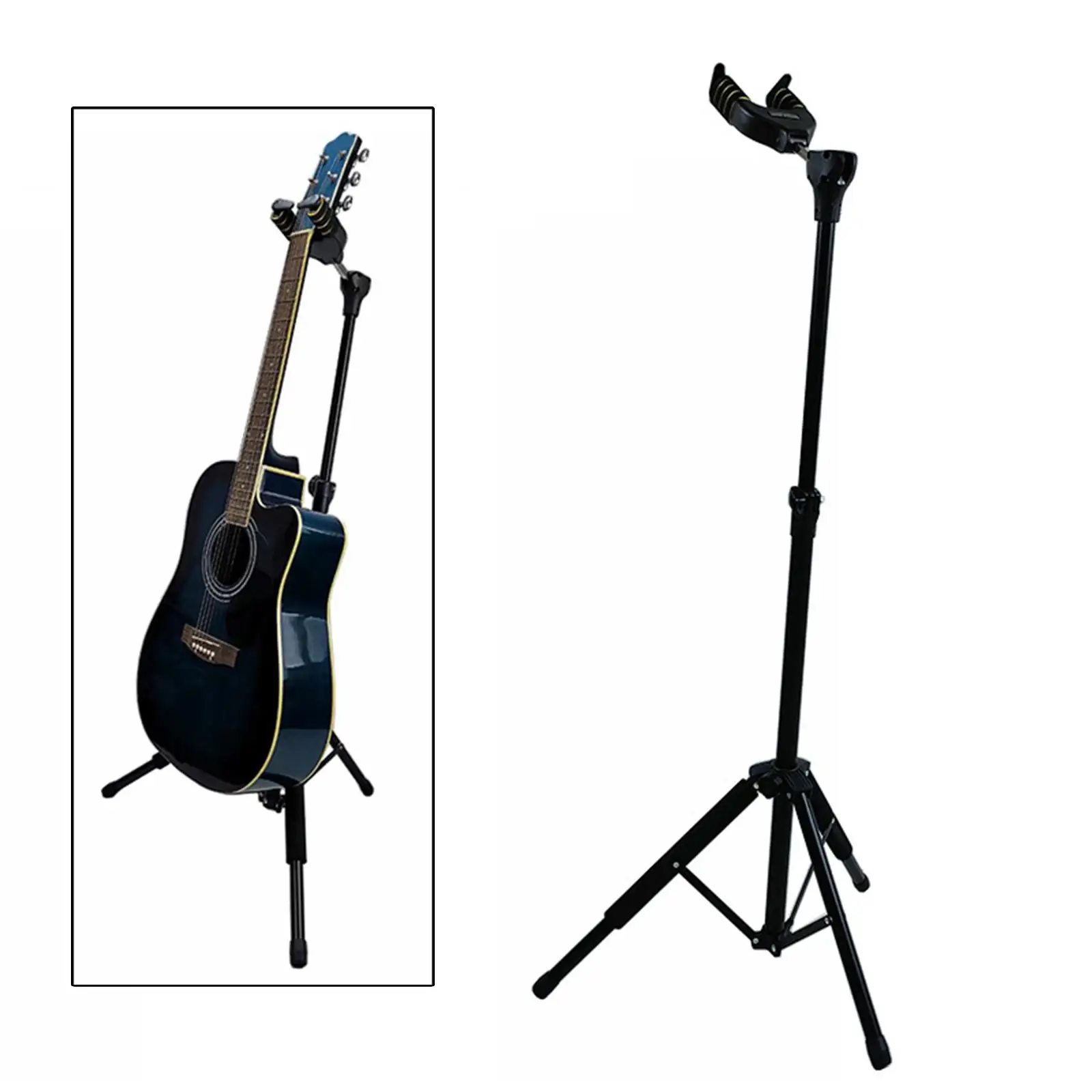 Electric-Guitar-Stand-Travel-Instrument-Holder-Self-Locking-Portable ...