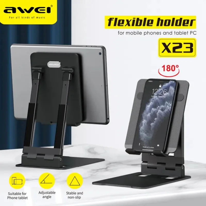Awei-Aluminum-Tablet-Desk-Holder-360-Adjustable-Foldable-Holder-laptop ...