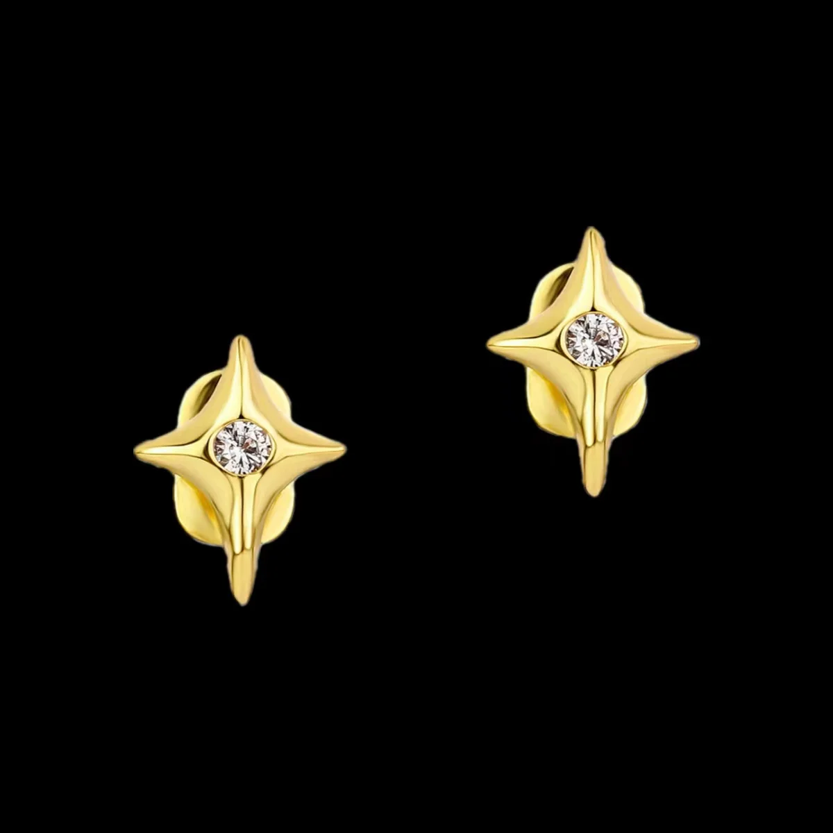 RACHELZ-Hip-Hop-Single-Star-Teeth-Grillz-14K-Gold-Plated-Zircon-Tooth ...