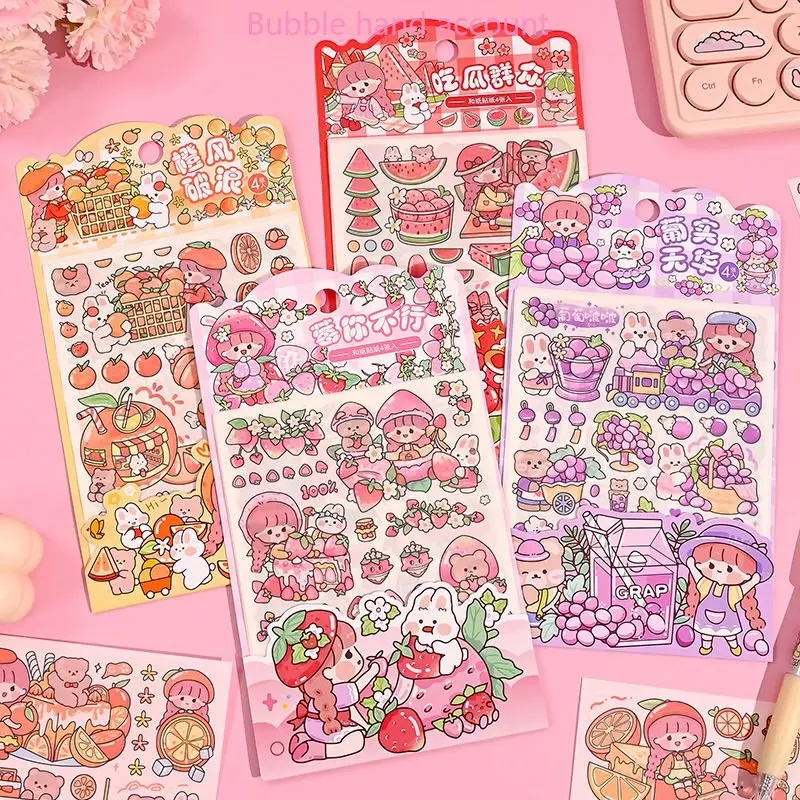 Arca Sauce fruit stickers ins wind and paper hand tent stickers girl ...