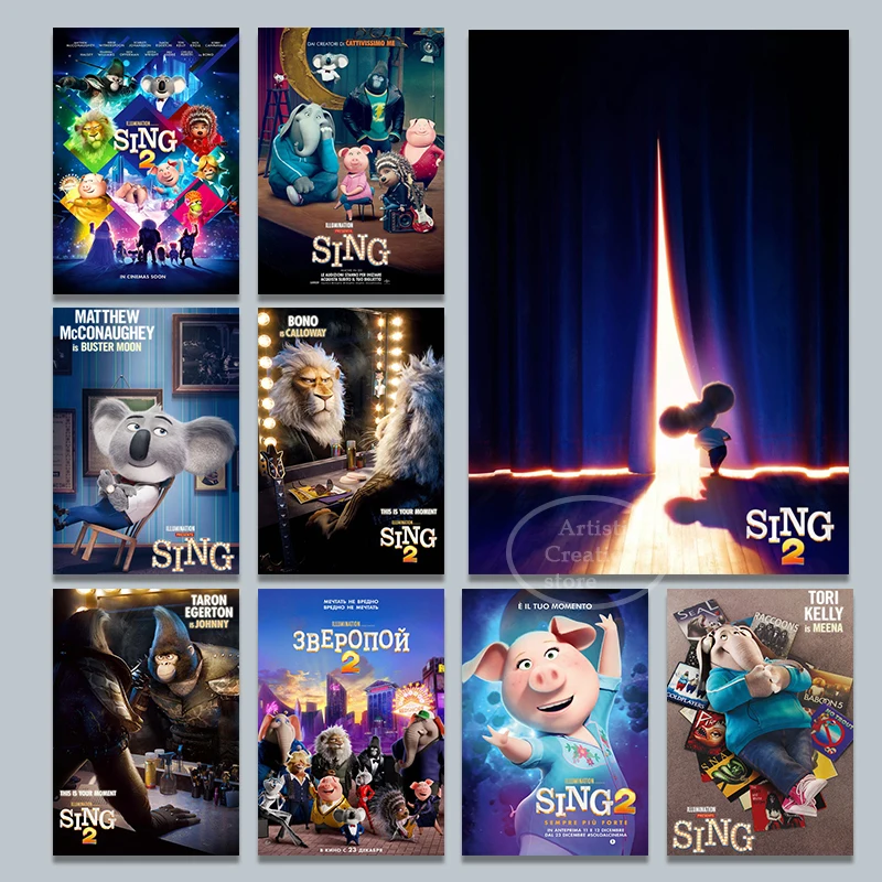 Sing-Movie-Anime-Poster-Art-Canvas-Painting-and-HD-Print-for-Bedroom ...