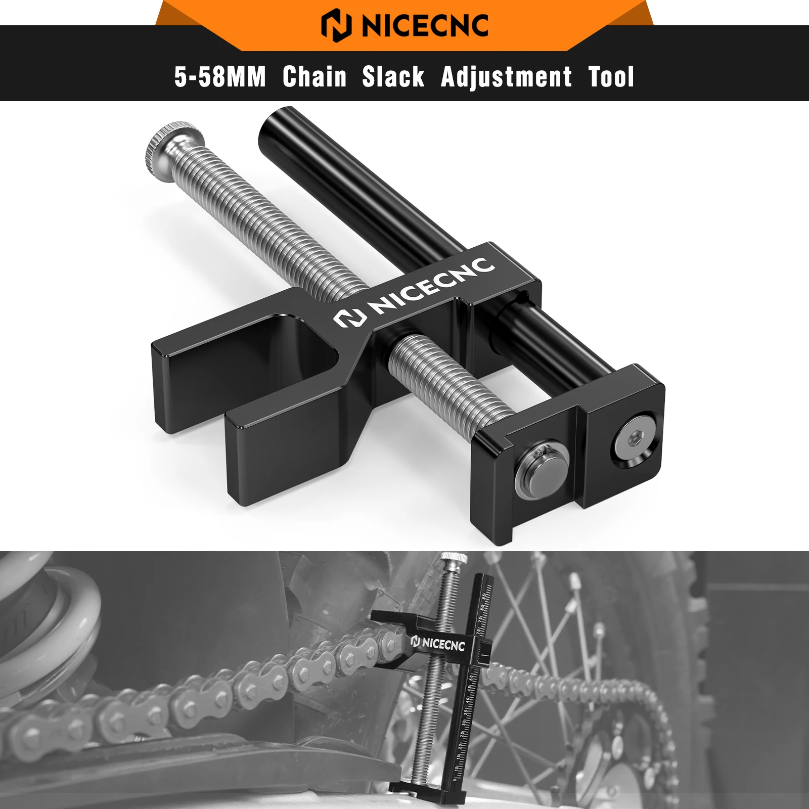 Motorcycle ATV UTV 5-58MM Chain Slack Adjustment Tool For Yamaha Raptor ...
