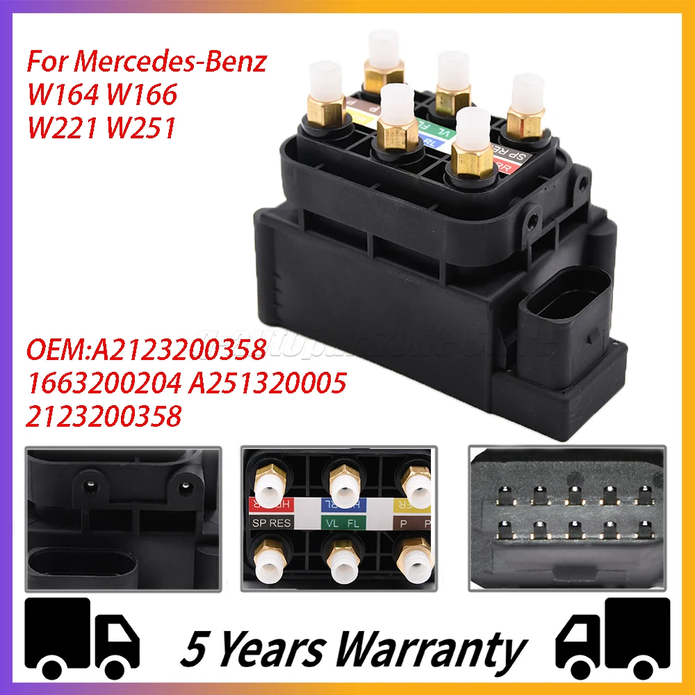 For-Mercedes-Benz-W164-W166-W221-W251-Air-Suspension-Solenoid-Valve ...