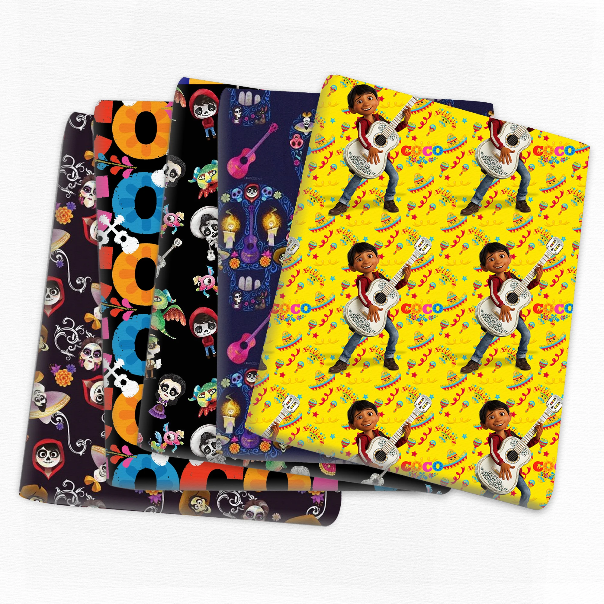 Disney-Coco-tela-de-algod-n-y-poli-ster-con-estampado-Digital-tejido ...