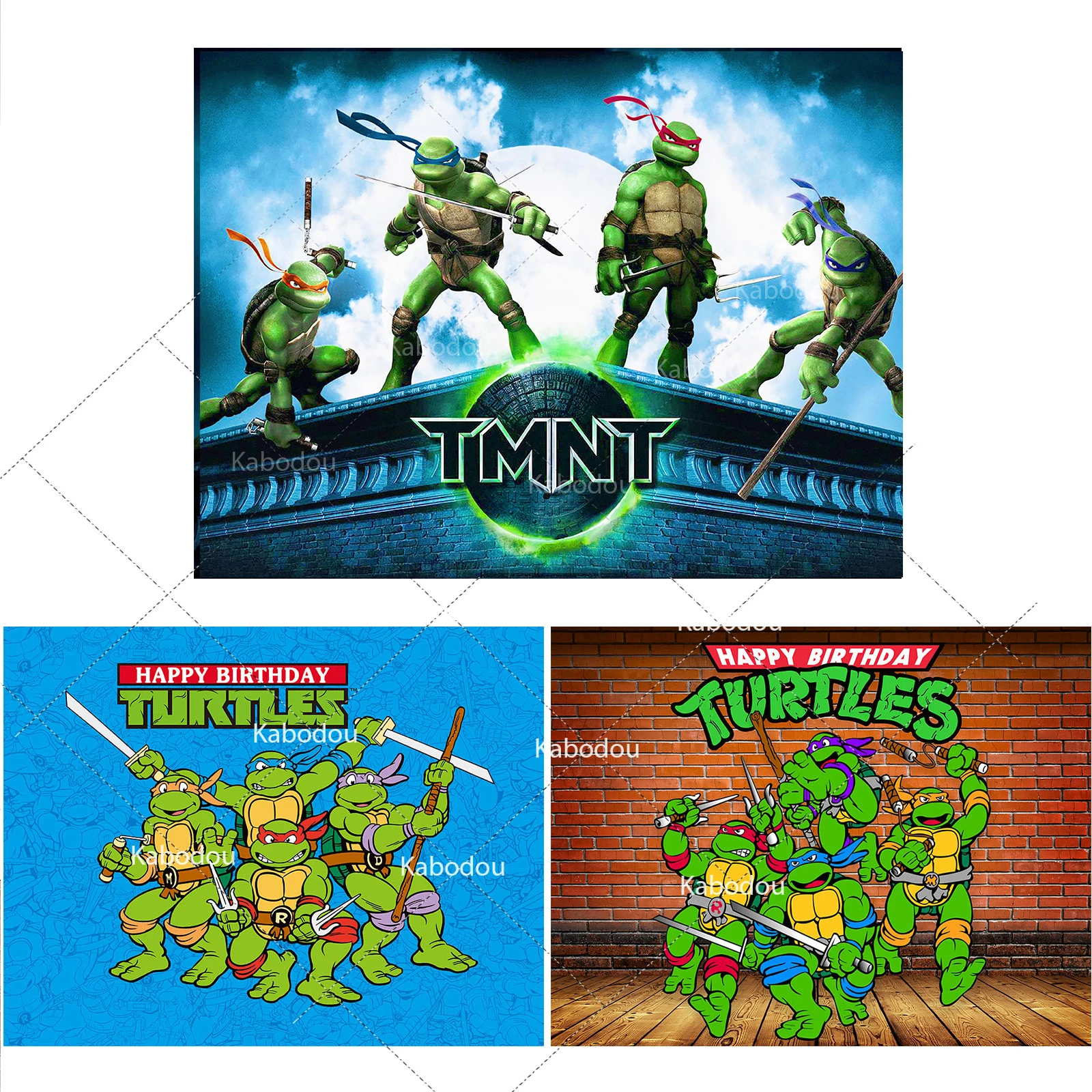 Teenage Mutant Ninja Turtles Party Backdrop Children Boy Birthday ...