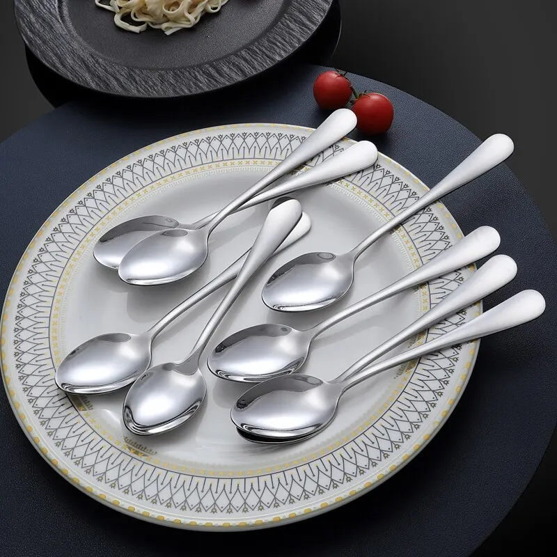 12pcs-Stainless-Steel-Coffee-Teaspoon-Dinner-Spoon-Set-Ice-Cream-Sundae ...