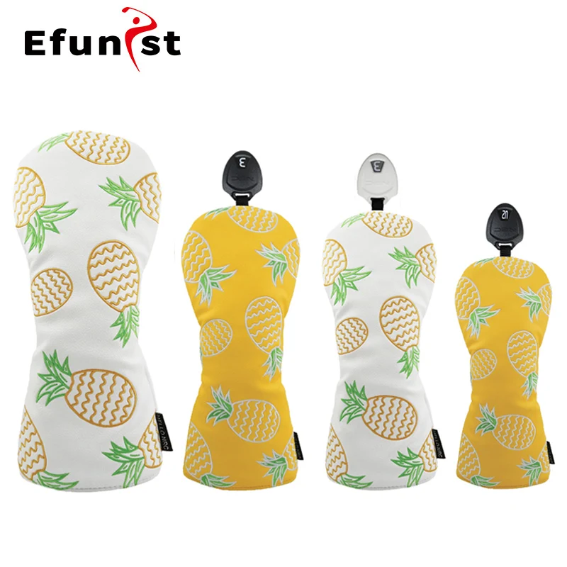 Golf Wood Head Cover For Driver Fairway Hybrid Protector Wood Covers PU ...