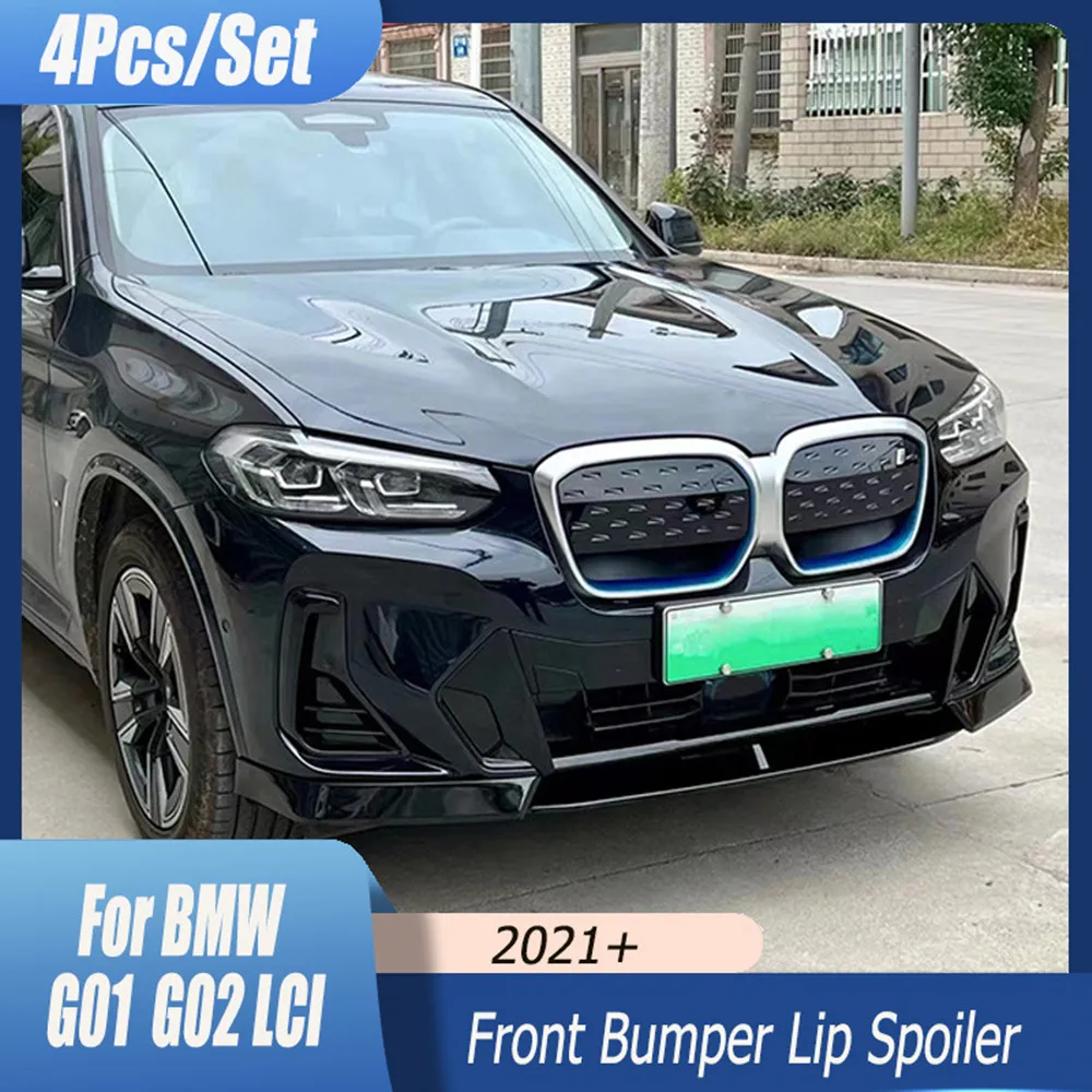 For Bmw X3 G01 X4 G02 Ix3 G08 Lci Front Bumper Splitter Lip Spoiler ...