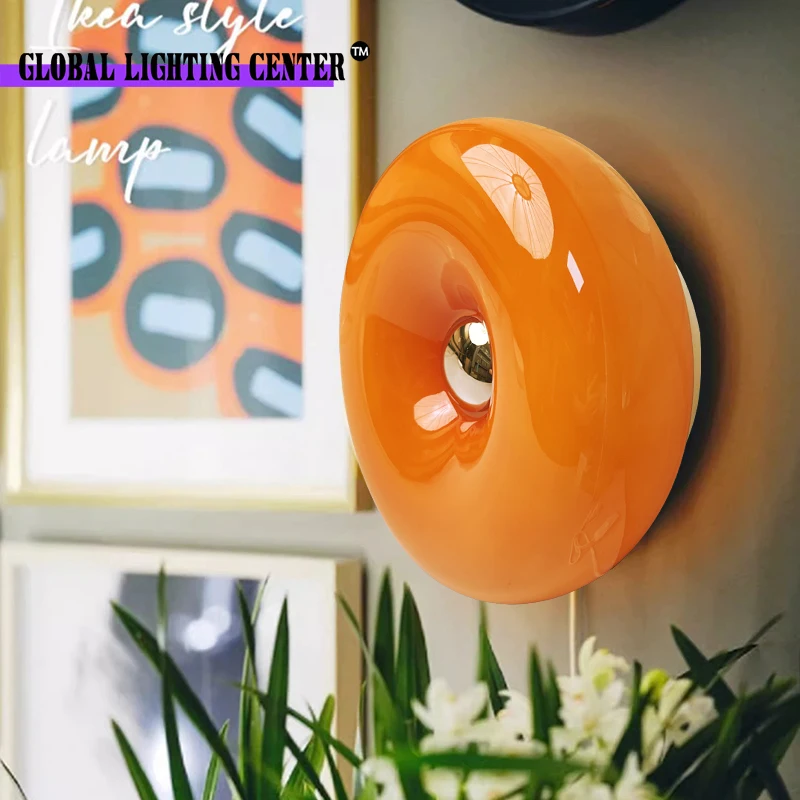 Doughnut-LED-Glass-Wall-Lamp-Cozy-Bedroom-Bedside-Lighting-Atmosphere ...