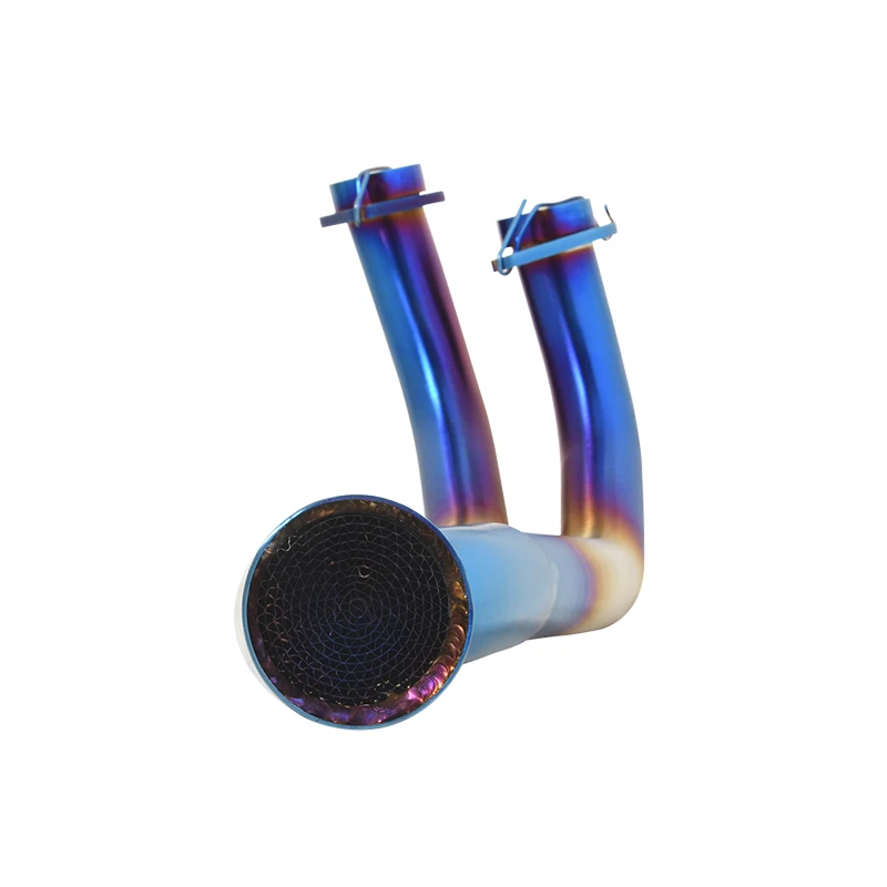 Motorcycle Exhaust Escape Systems Modified Front Link Pipe 51mm Muffler ...