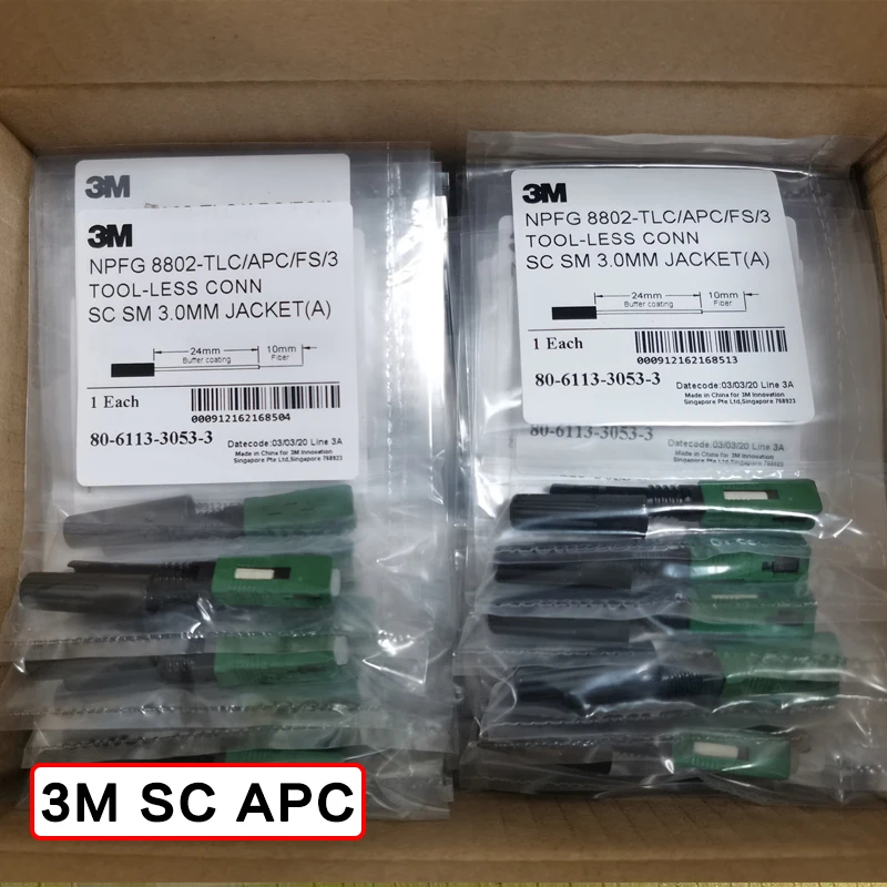 3M-SC-APC-8802-TLC-3-Fiber-Optic-Fast-Connector-Singlemode-3M-SC-3-0 ...