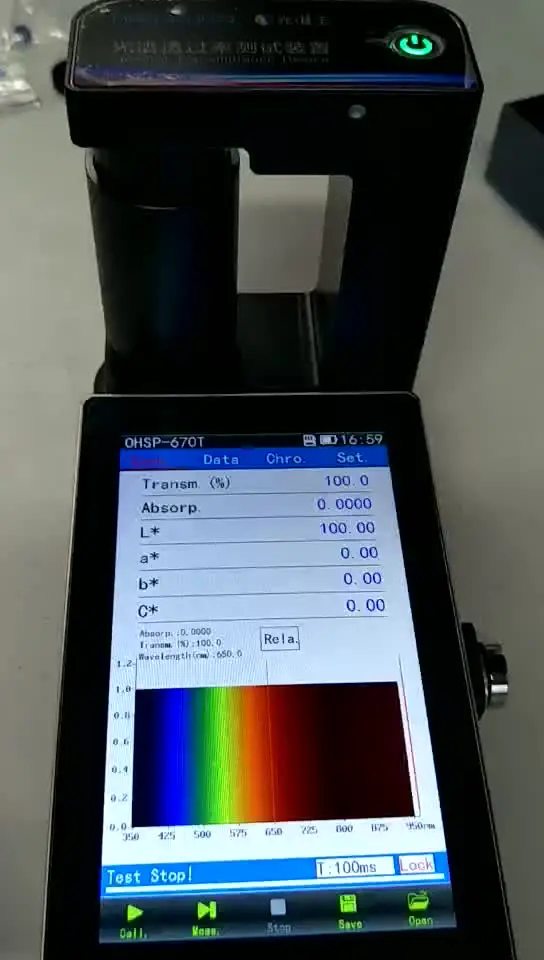 Portable-spectrometer-OHSP660T-transmittance-of-material-tester-light ...