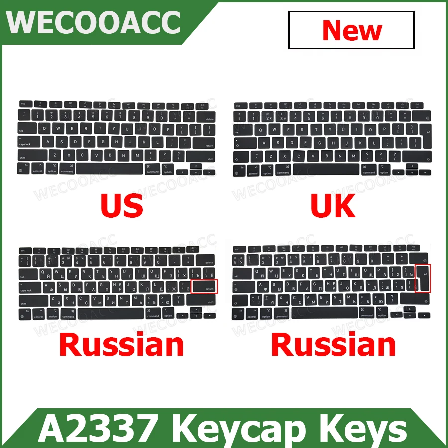 New-US-UK-RU-Russian-Keyboard-Key-Keycaps-For-Apple-Macbook-Air-13-M1 ...