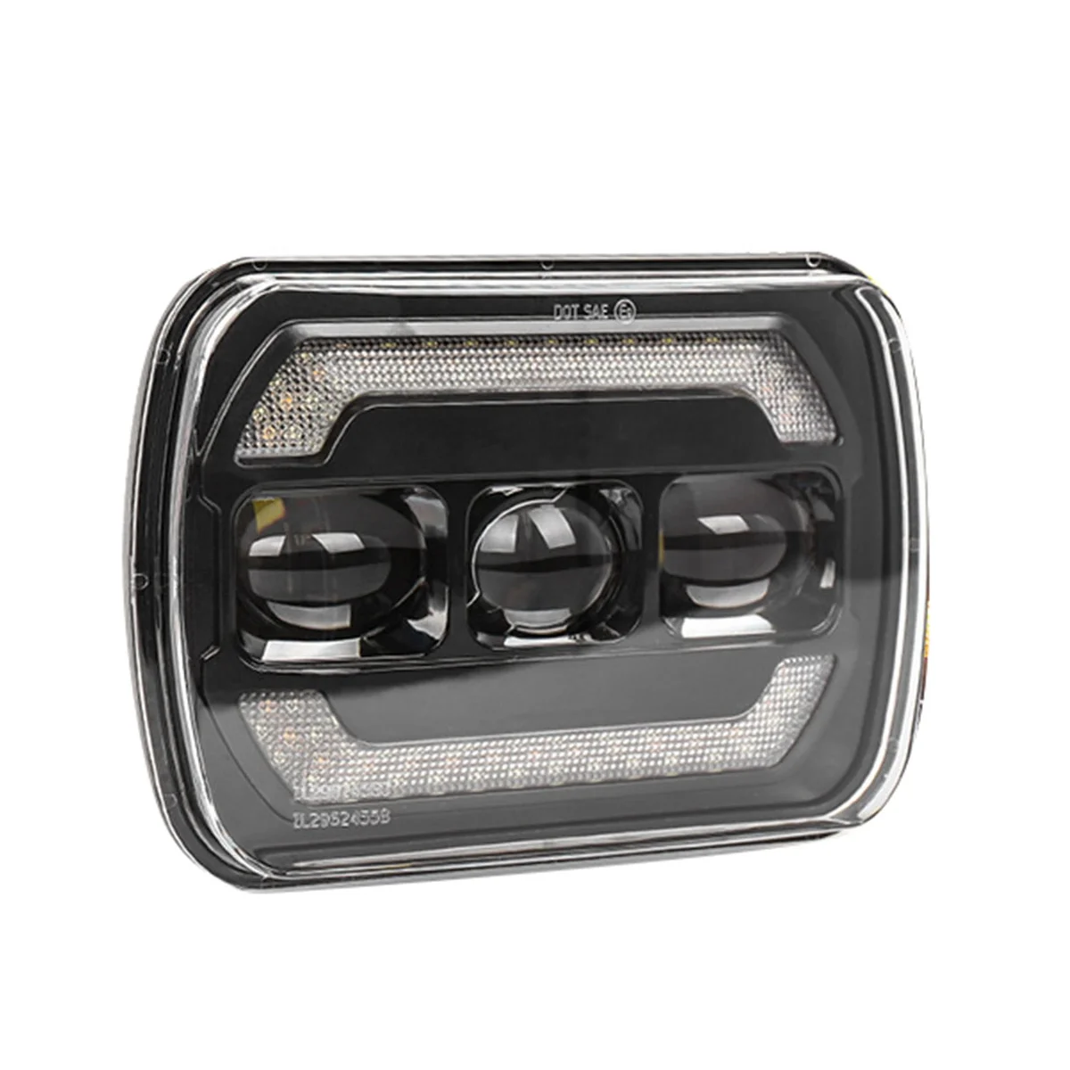 12V-LED-Headlight-for-Motorcycle-Wrangler-Tuning-Light-Lens-7Inch ...