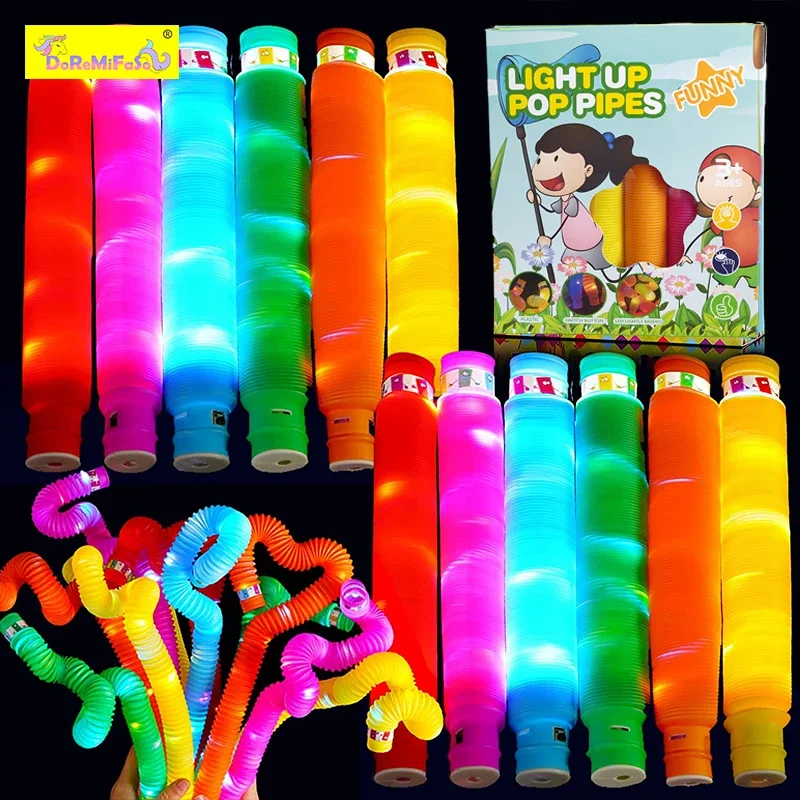 NEW-LED-Pop-Tube-Fidget-Toys-Pop-Tubes-Sensory-Toys-Pack-Antistress ...