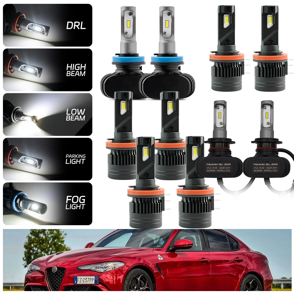 LED-Headlight-Bulbs-upgrade-Kit-Bright-White-For-ALFA-ROMEO-GIULIA-952 ...