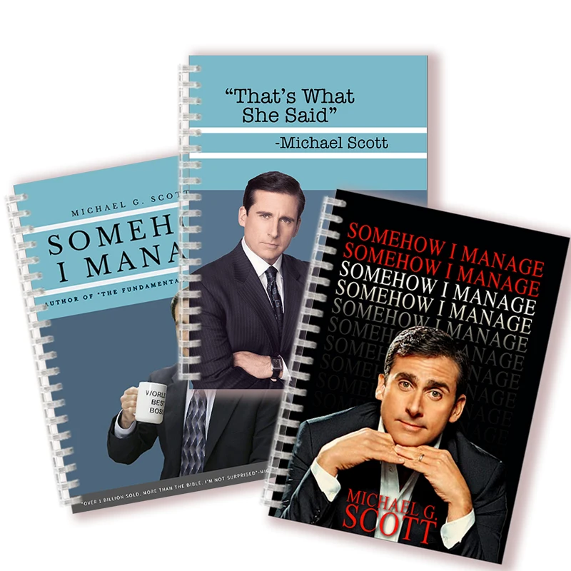 A5-Spiral-Binder-Notebook-Michael-G-Scott-Quote-SOMEHOW-I-MANAGE-That-s ...