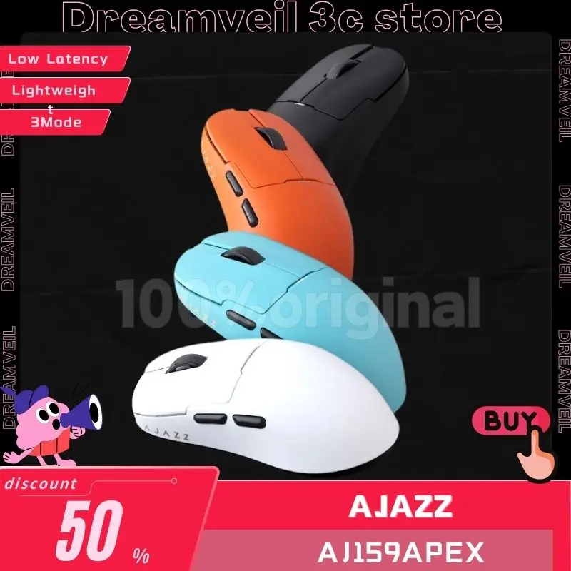 Ajazz-Mouse-para-jogos-sem-fio-doca-de-carga-magn-tica-leve-mouse ...