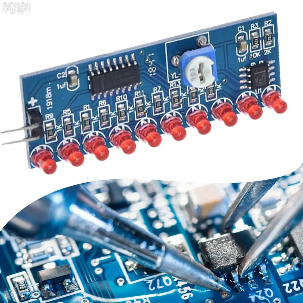 Smart Electronics Kits NE555+CD4017 LED Light Water Flowing DIY Kit ...