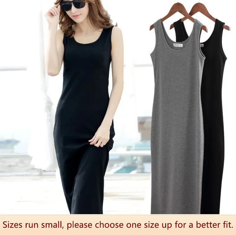 Early-Spring-Summer-Slim-Fit-Medium-Length-Strapless-Base-Dress-Black ...