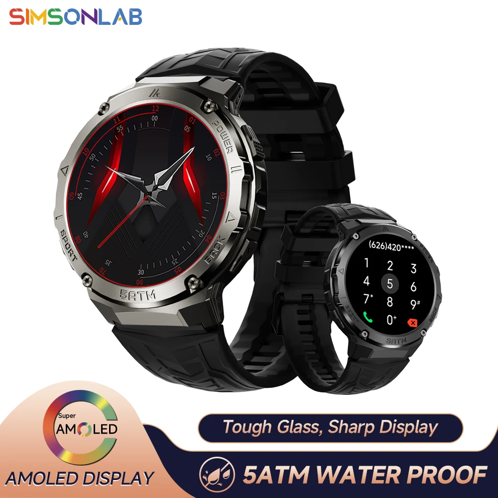 SIMSONLAB-T10-1-43-Inch-AMOLED-Smart-Watch-Military-Smartwatch-For-Men ...