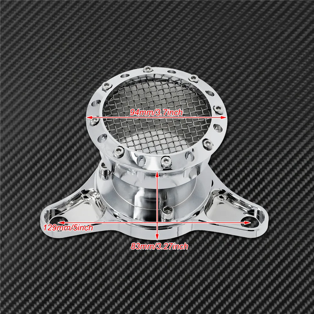 Motorcycle Chrome Velocity Stack Air Filter Aluminum Intake Air Cleaner ...