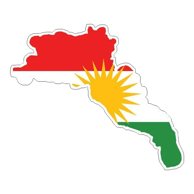 Kurdish Flag Map