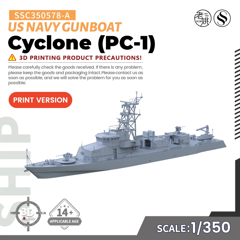 SSMODEL-SSC578-A-1-350-Military-Model-Kit-US-Navy-Cyclone-PC-1-Gunboat ...