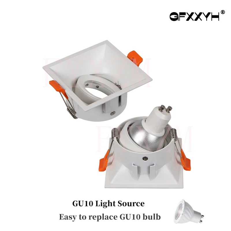 GU10 MR16 6W Down Light Fixture Holder Aluminum Recessed Fittings ...