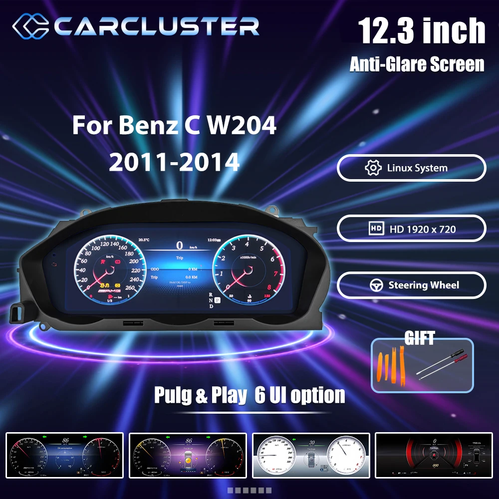 12-3-LCD-Digital-Dashboard-Cluster-For-Mercedes-Benz-C-W204-2011-2014 ...