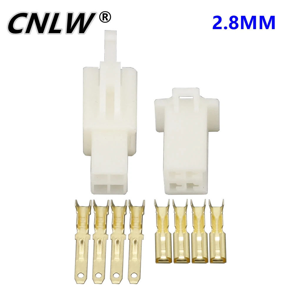 5/10 Sets 4 Pin 2.8mm DJ7041A-2.8-11/21 Electrical Wire Connectors Plug Male and Female ...