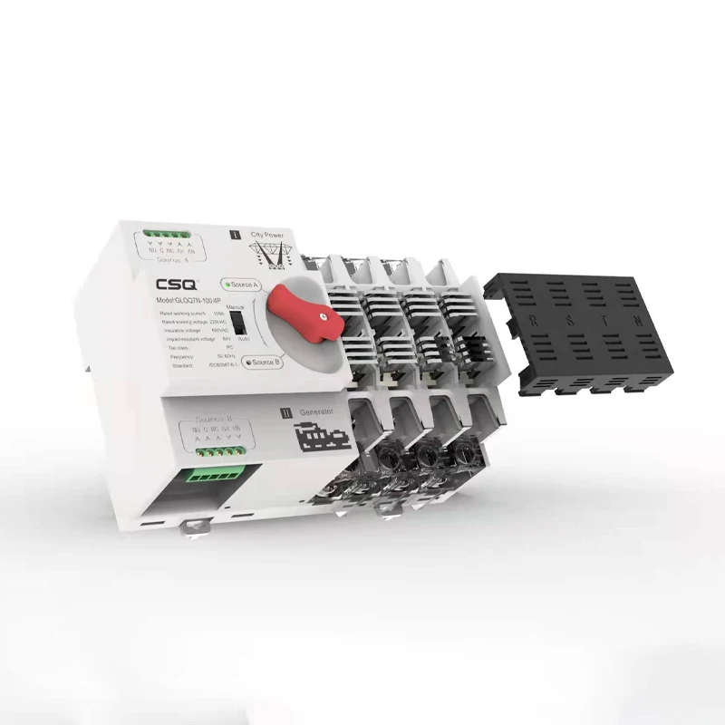 Csq 4P Din Rail Ats Pv És Inverter Kettős Teljesítményű Automatikus ...