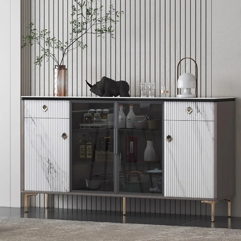 Modular-Living-Room-Cabinets-Corner-Bar-Drawer-Black-Filing-Showcase ...