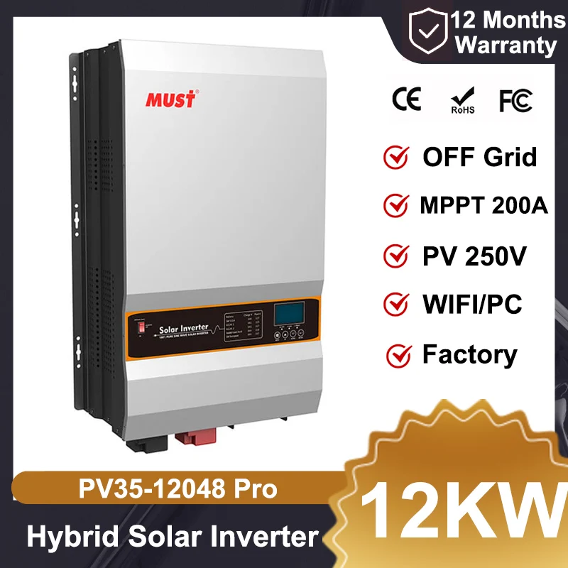 MUST-PV3500-Pro-10KW-12KW-48V-Home-Hybrid-Solar-Inverter-MPPT-200A-PV ...