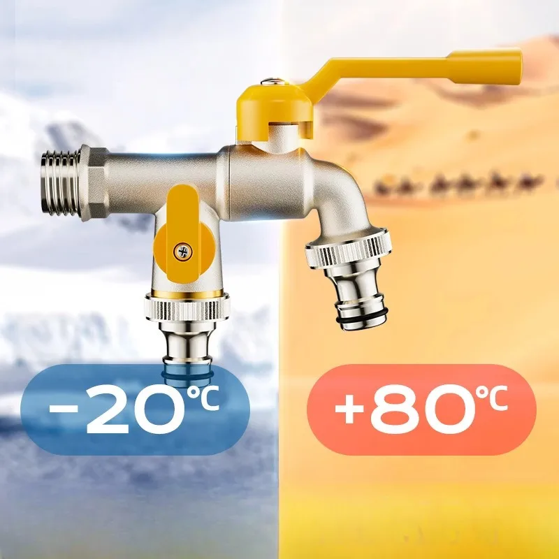 Outdoor-Double-Water-Tap-Faucet-Exterior-Garden-Hose-Faucet-Adapter-1-2 ...