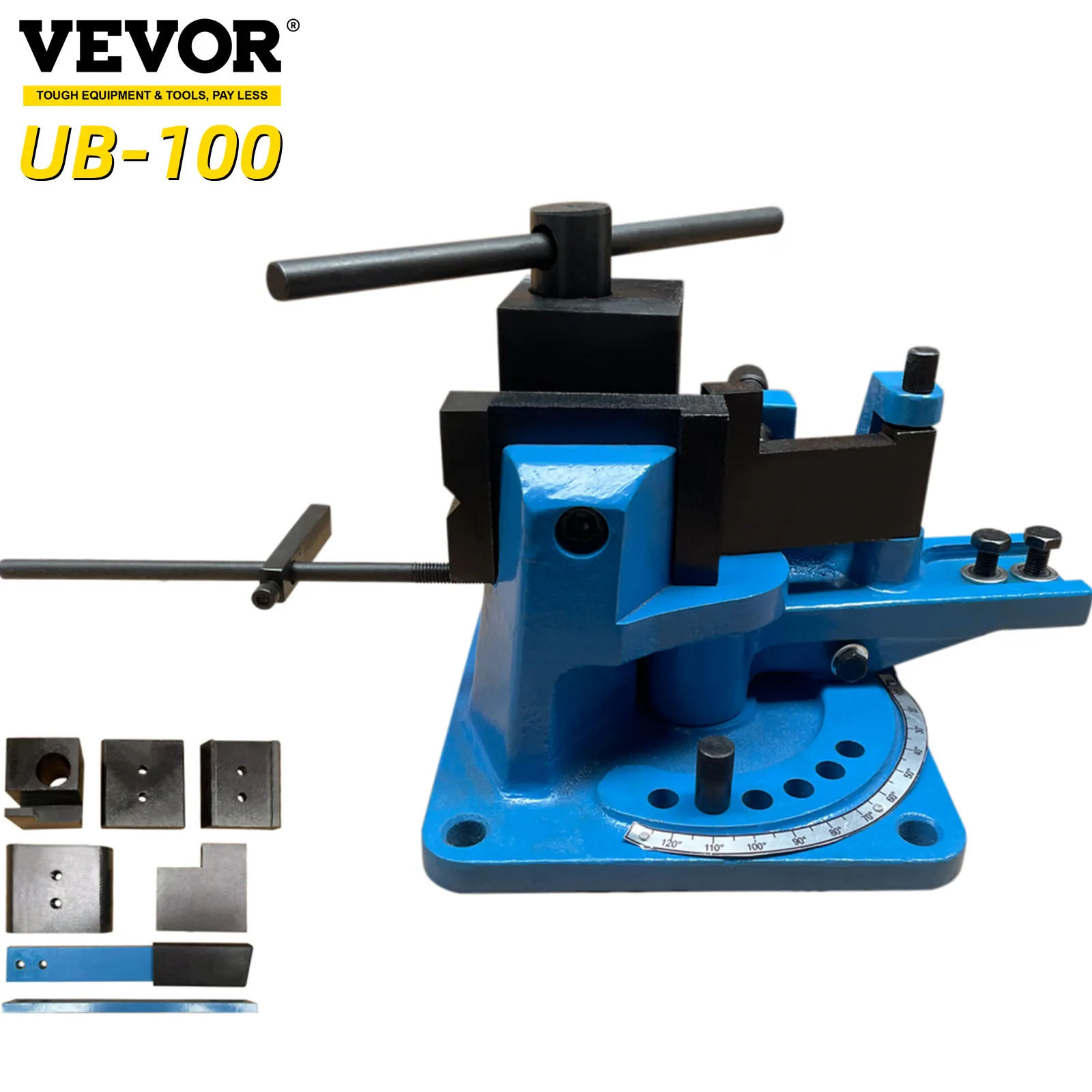 Vevor Pipe Bender Ub-100 Manual Detachable Lever Hot & Cold Flat Round Angle Steel Tube 120 ...