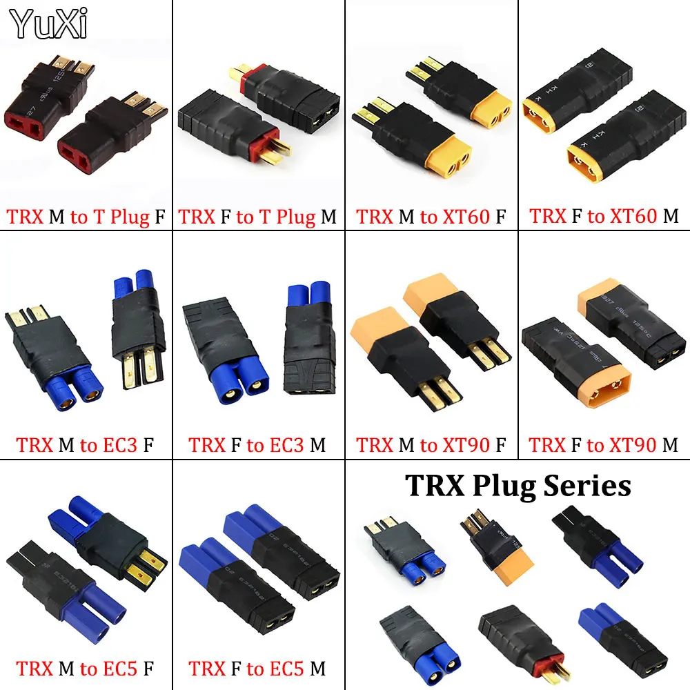 1PCS-TRX-Male-Female-to-EC3-EC5-XT90-XT60-T-Plug-Male-Female-No-Wire ...