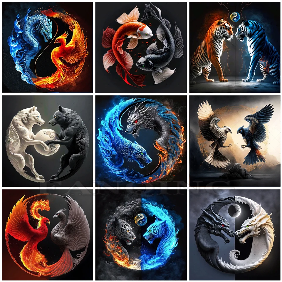 yin yang leon de fuego y agua: ¿Es este cuadro de diamantes de 5D ...